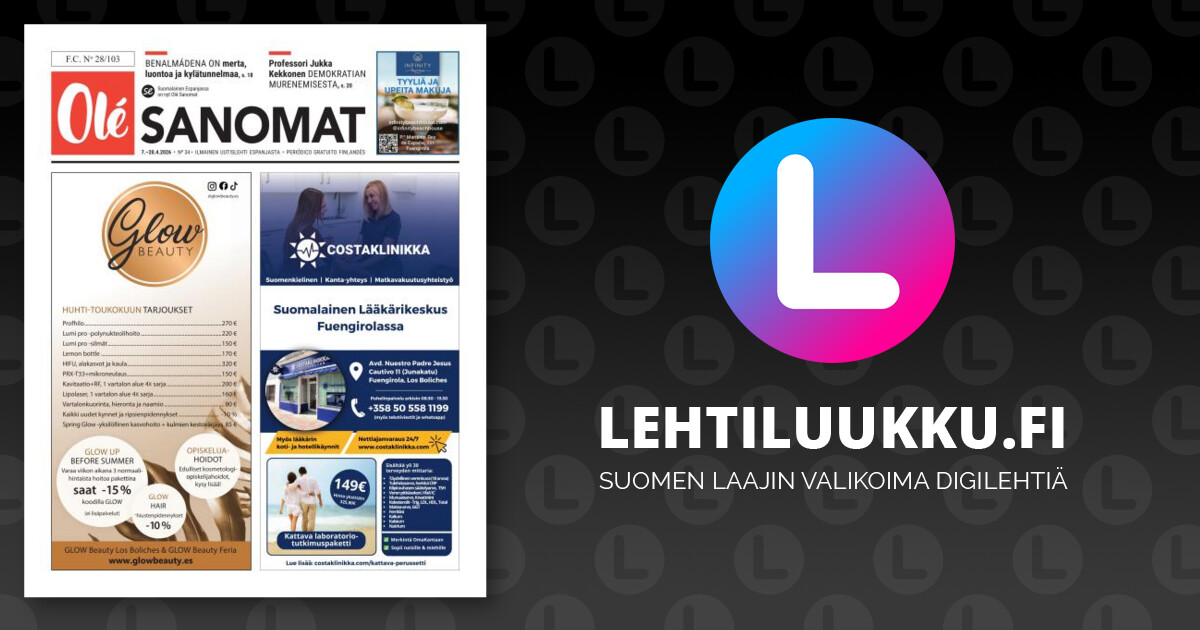 Olé Sanomat 34/2026 - Lehtiluukku.fi