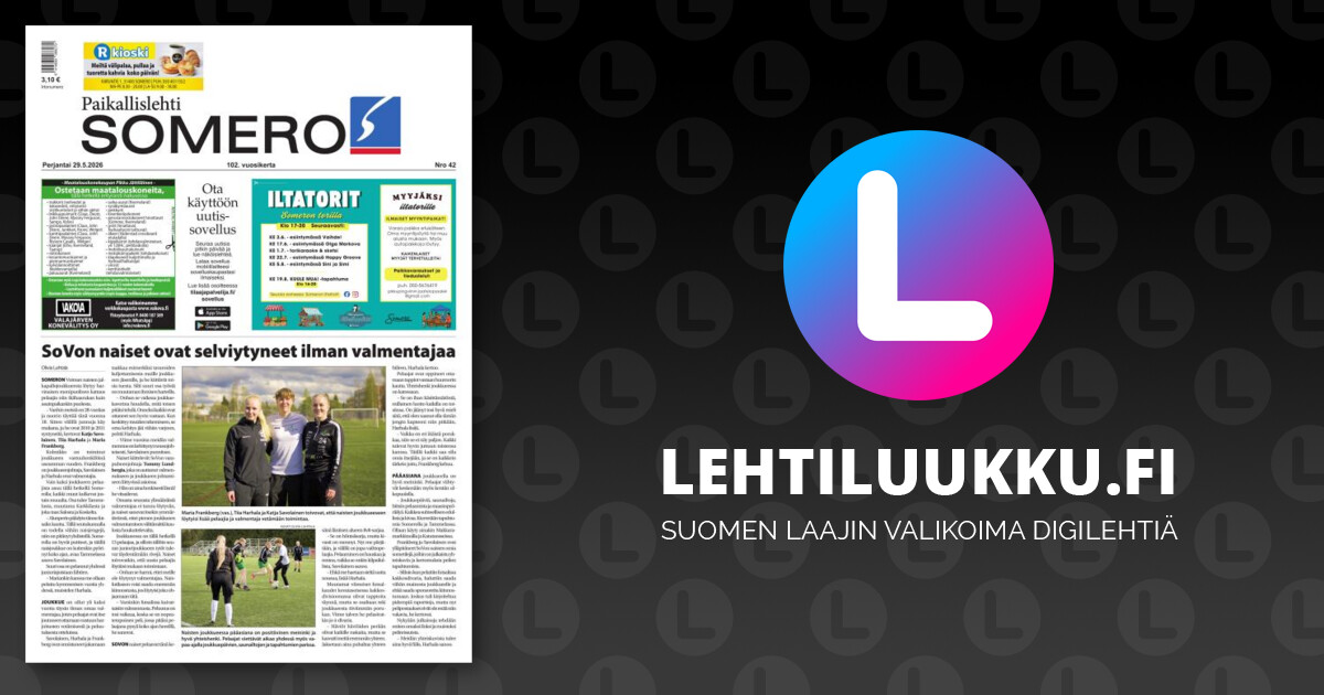 Paikallislehti Somero 29.5.2026 - Lehtiluukku.fi